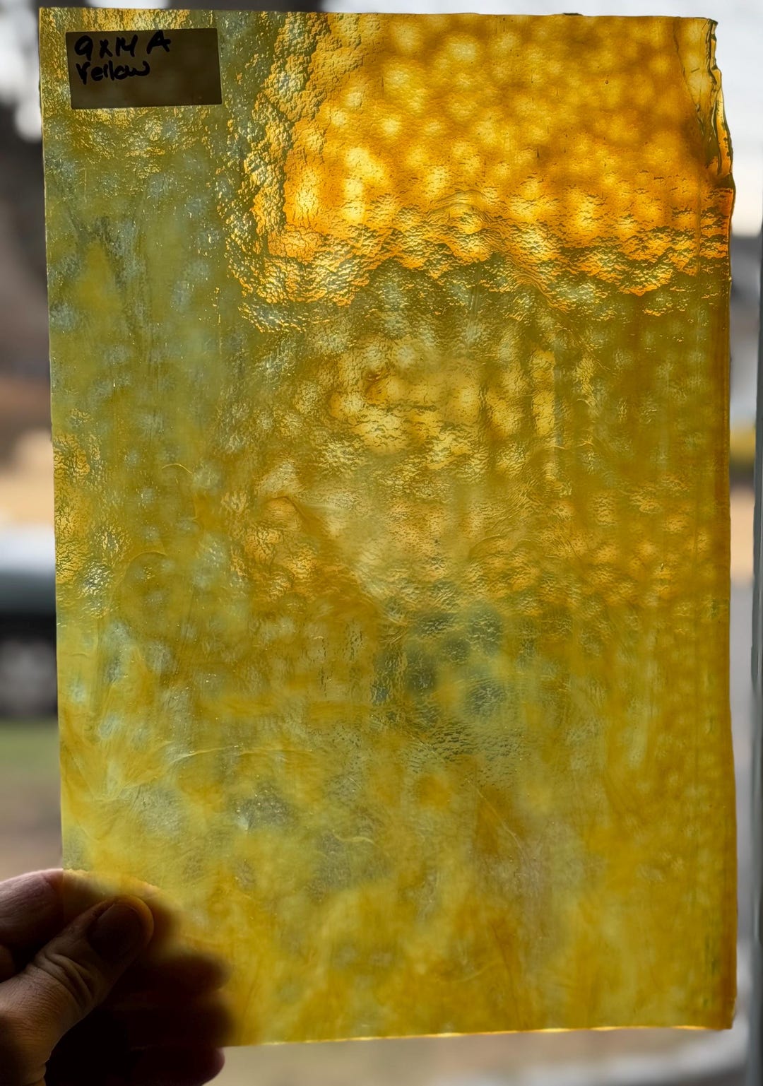 Vintage Bullseye Art Glass Sheet, Yellow, 9”x14” A - Etsy
