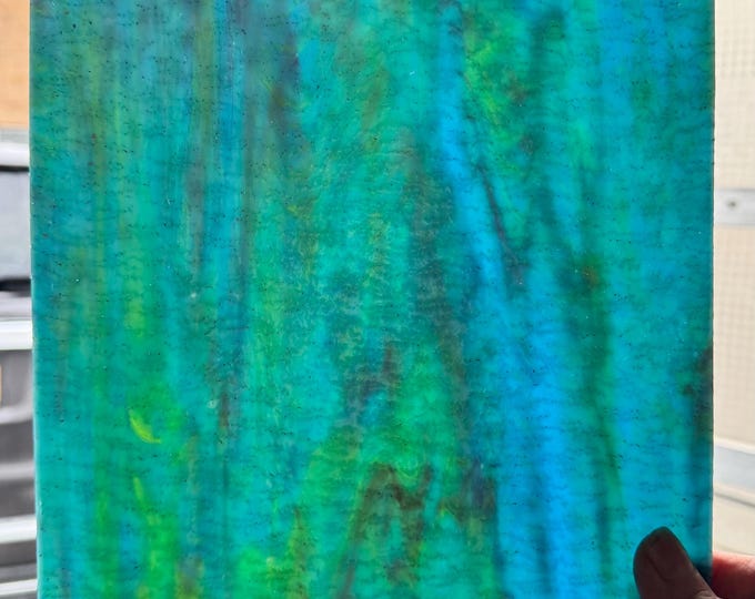 Vintage Kokomo Art Glass Sheet, Turquoise Multicolor, 8”x14” D - Etsy