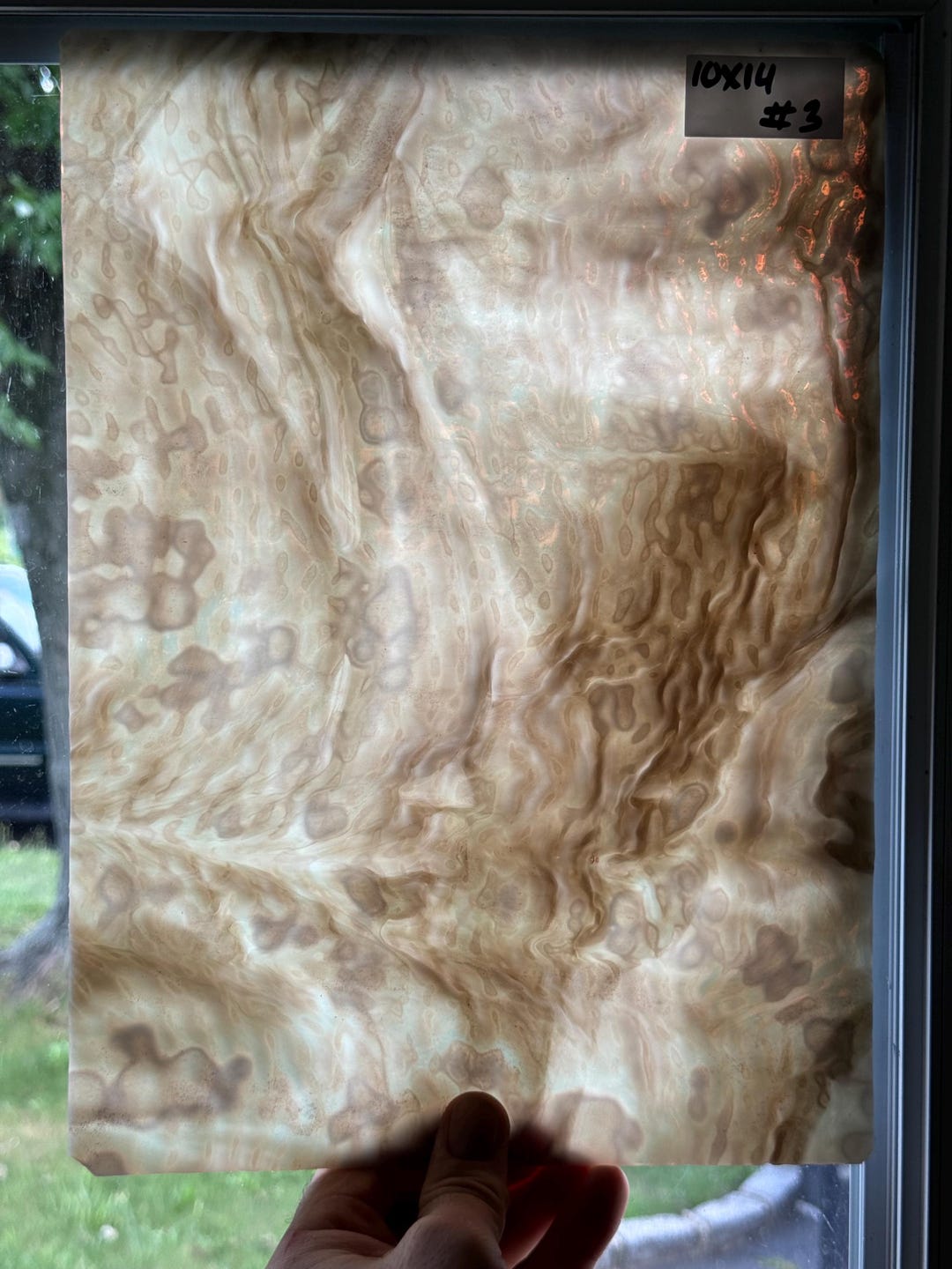 Chicago Ripple Stained Glass Sheet, Gray/brown/white, 10”x14” #3 - Etsy