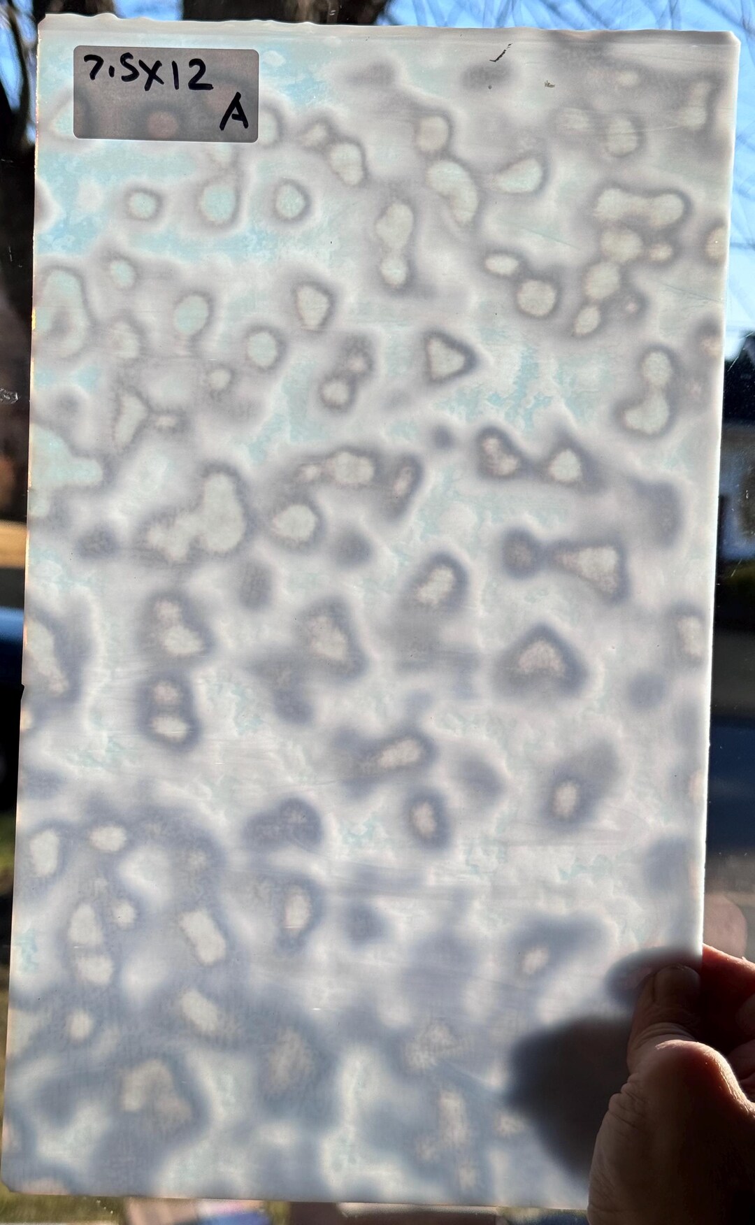 Vintage Youghiogheny Stained Glass Sheet, Light Gray Mottled, 7.5x12 A ...