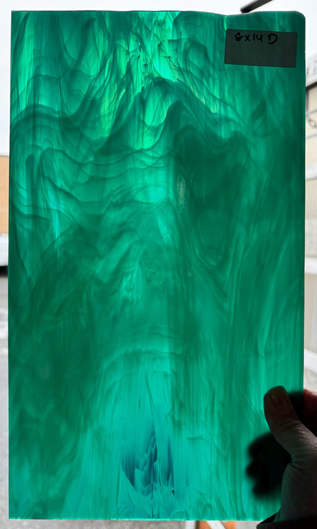 Vintage Spectrum Art Glass Sheetteal Wispy, 8x14 D - Etsy