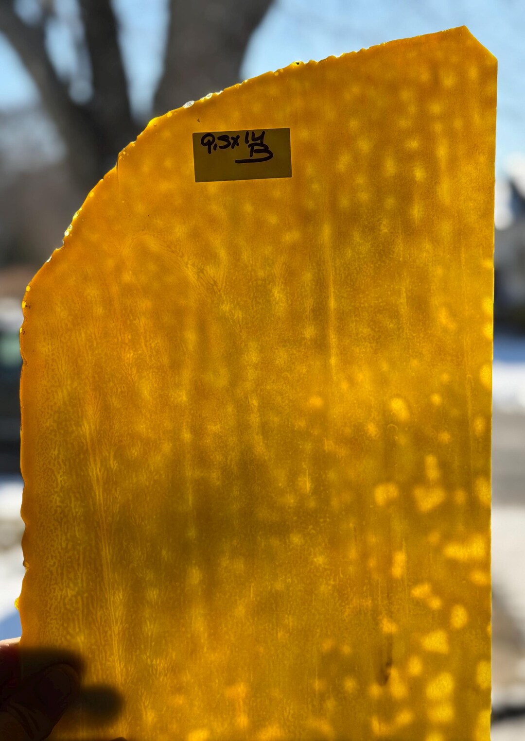 Rare Lins Art Glass Sheet Yellow Mottled, 9.5x14 B - Etsy