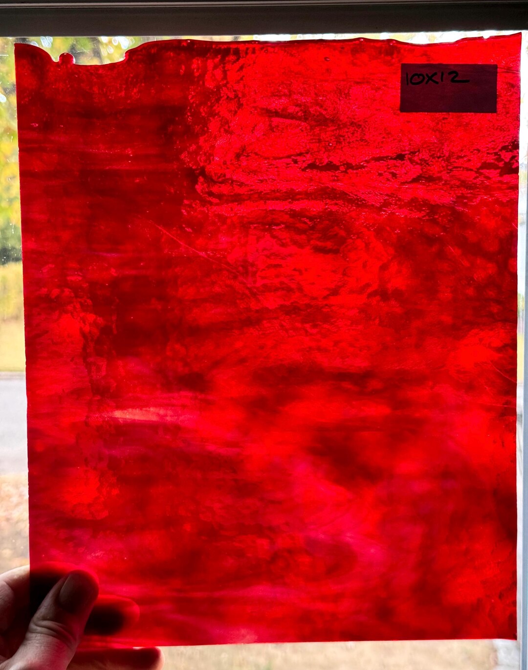 Rare Oceana Santa Cruz Stained Glass Sheet, Watermelon Red, 10x12 - Etsy