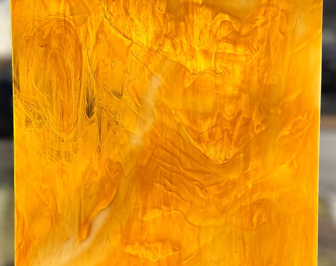 Vintage Wissmach Stained Glass Sheet, Honey Amber Streaky, 10x14 B - Etsy