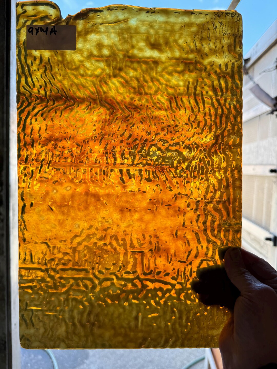 Chicago Gold Mottled Ripple Glass, 9”x14” A - Etsy