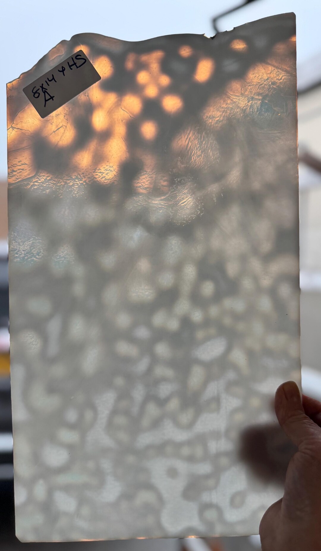 Vintage Youghiogheny Art Glass Sheet~hs White Mottled, 8”x14” A - Etsy