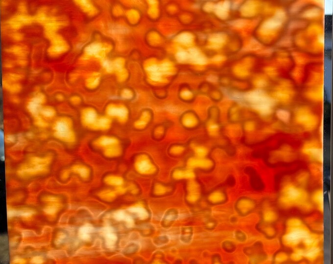 Oceana Santa Cruz Stained Glass Sheet, Orange Mottled,10”x14” - Etsy