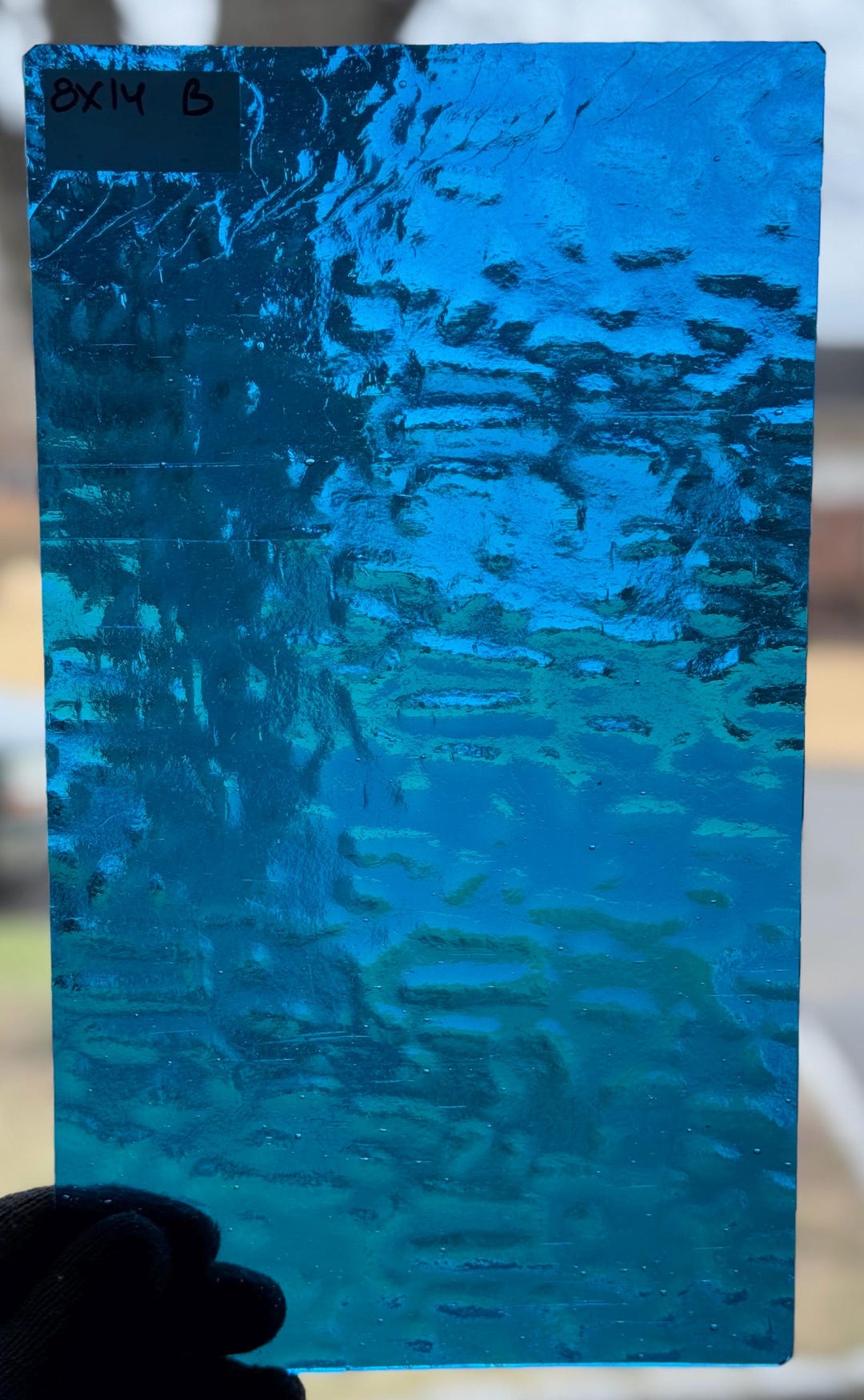 8”x14” Vintage Kokomo Stained Glass Sheet, Blue Flemish - Etsy
