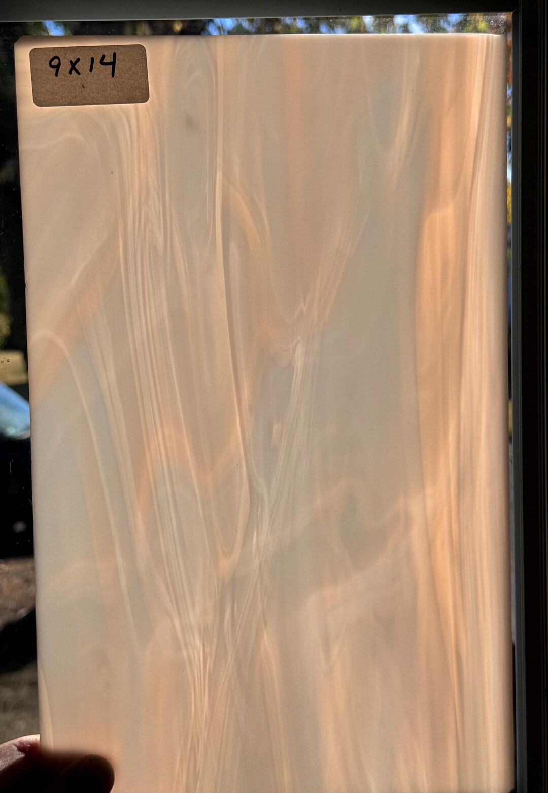 Vintage Spectrum Stained Glass Sheet, Peach Opal Wispy, 9”x14” - Etsy