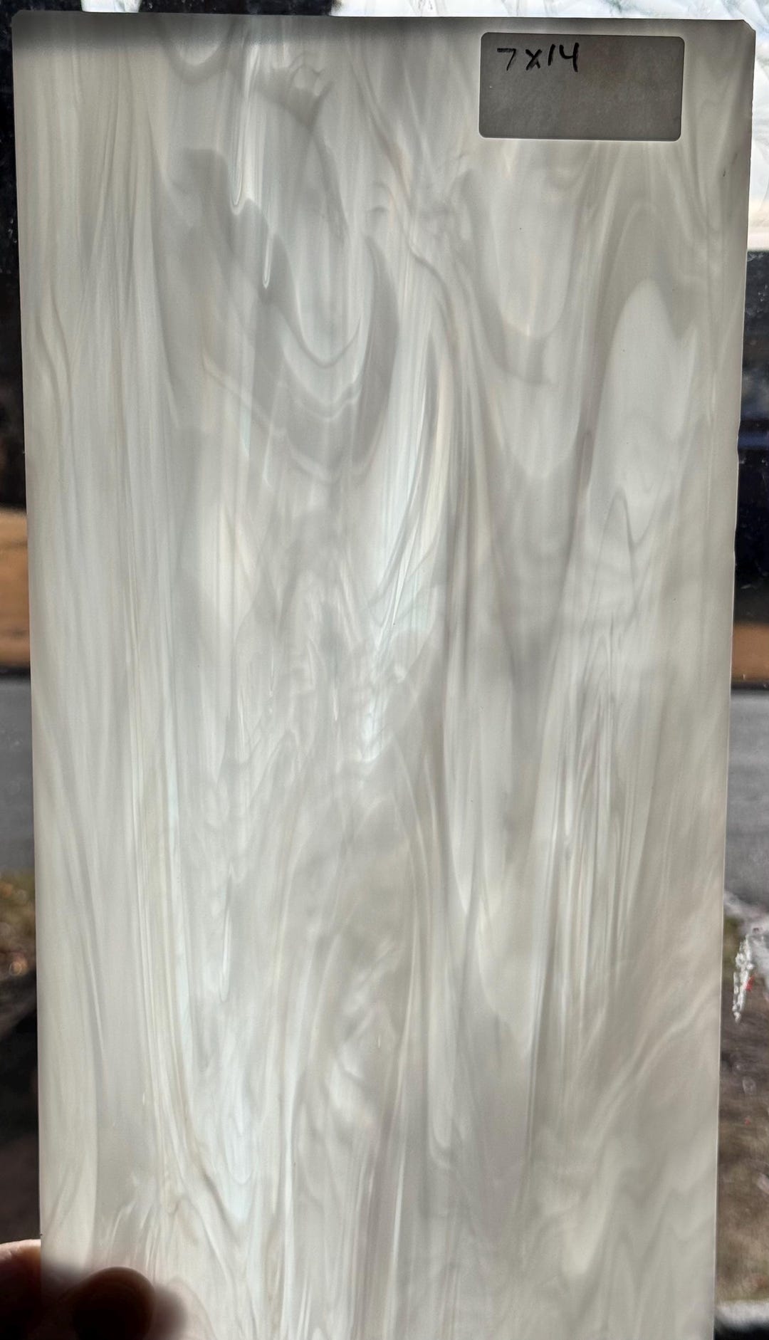 Vintage Spectrum Stained Glass Sheet, Wispy White, 7x14 - Etsy