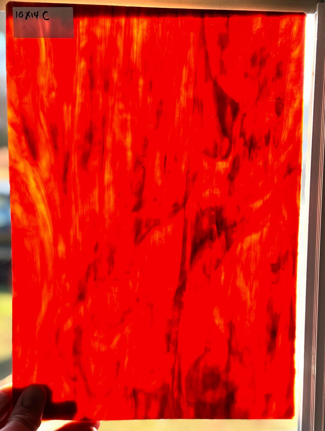 Vintage Desag Stained Glass Sheet, Deep Rust, 10”x14” C - Etsy