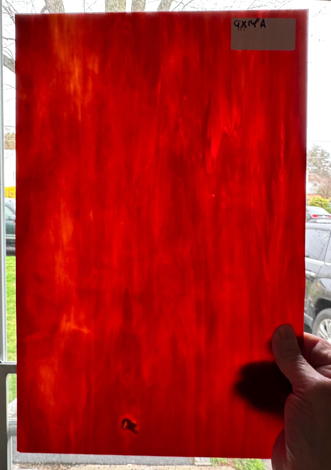 Vintage Stained Glass Sheet, Red Mix, Unknown Maker, 9”x14” A - Etsy