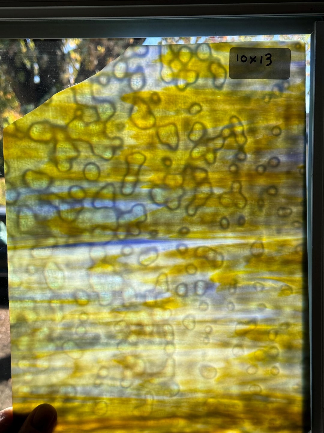 Vintage Uroboros Stained Glass Sheet , Yellow Green, 10x13 - Etsy