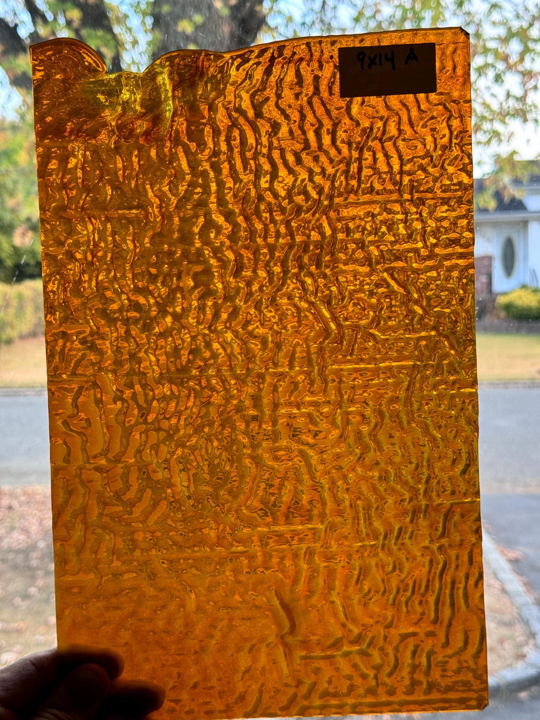 Chicago Ripple Stained Glass Sheet, Gold, 9x14 A - Etsy