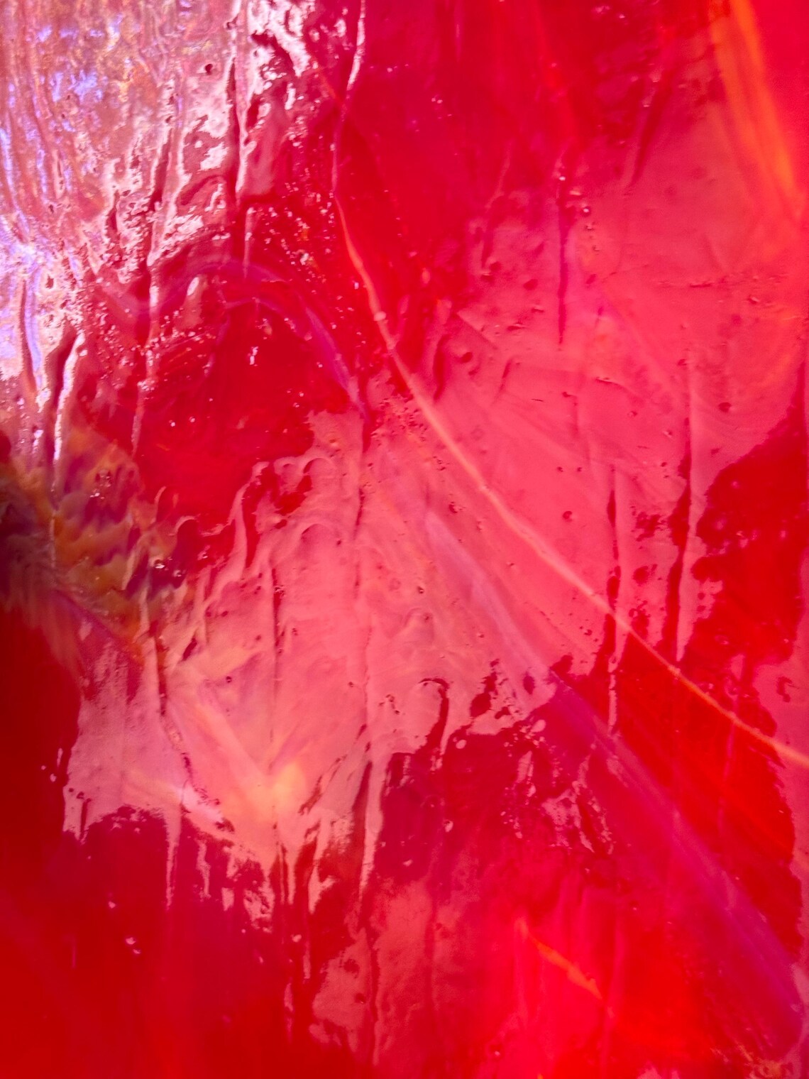 Vintage Bright Red Stained Glass Sheet, 10x14 - Etsy