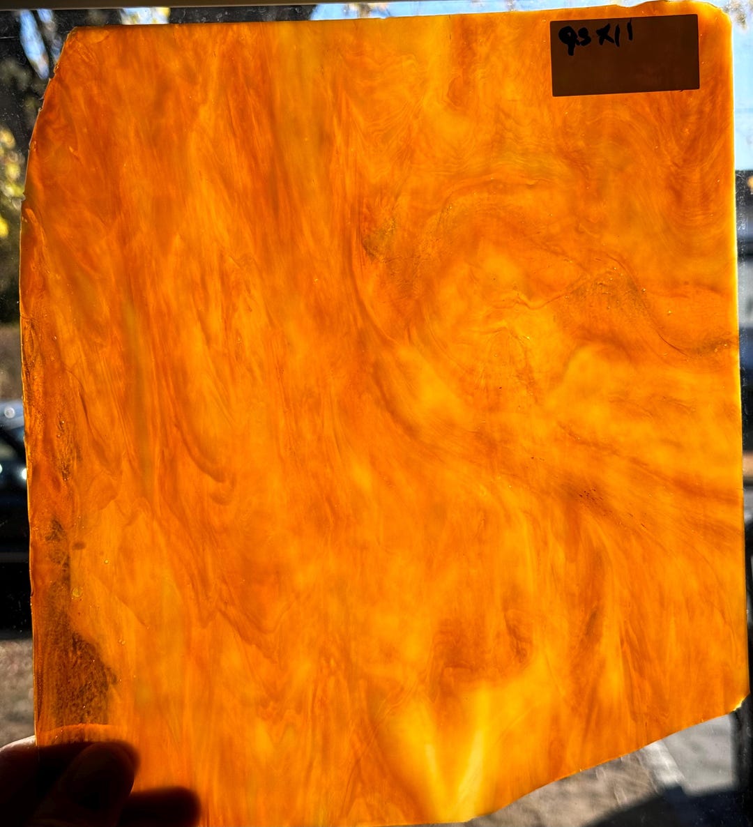 9.5”x11” Vintage Amber Stained Glass Sheet, Unknown Maker - Etsy