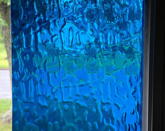 Vintage Kokomo Flemish Stained Glass Sheet, Blue, 10”x14” - Etsy