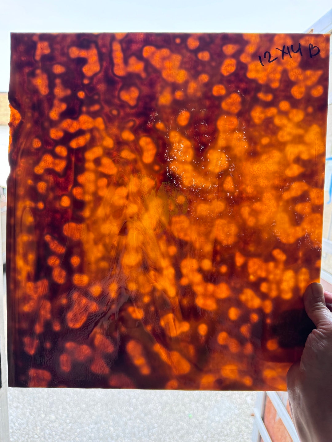 Vintage Uroboros Stained Glass Sheet-0091, Golden Brown Mottle (b) - Etsy