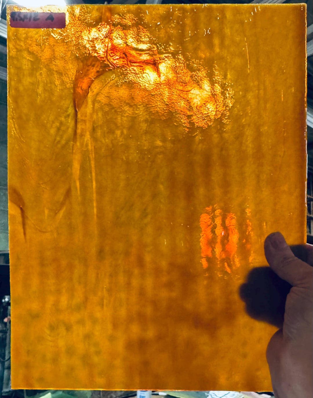 Vintage Bullseye Mango Gold Stained Glass Sheet, 9.5”x12” A - Etsy