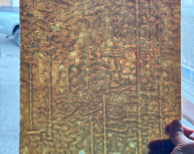 Chicago Art Glass Sheet, Gold Mottled Ripple, 9”x14” B - Etsy