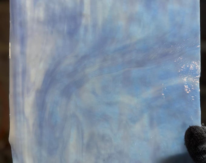 Chicago Art Glass Sheet~periwinkle Blue White, 9”x14” - Etsy