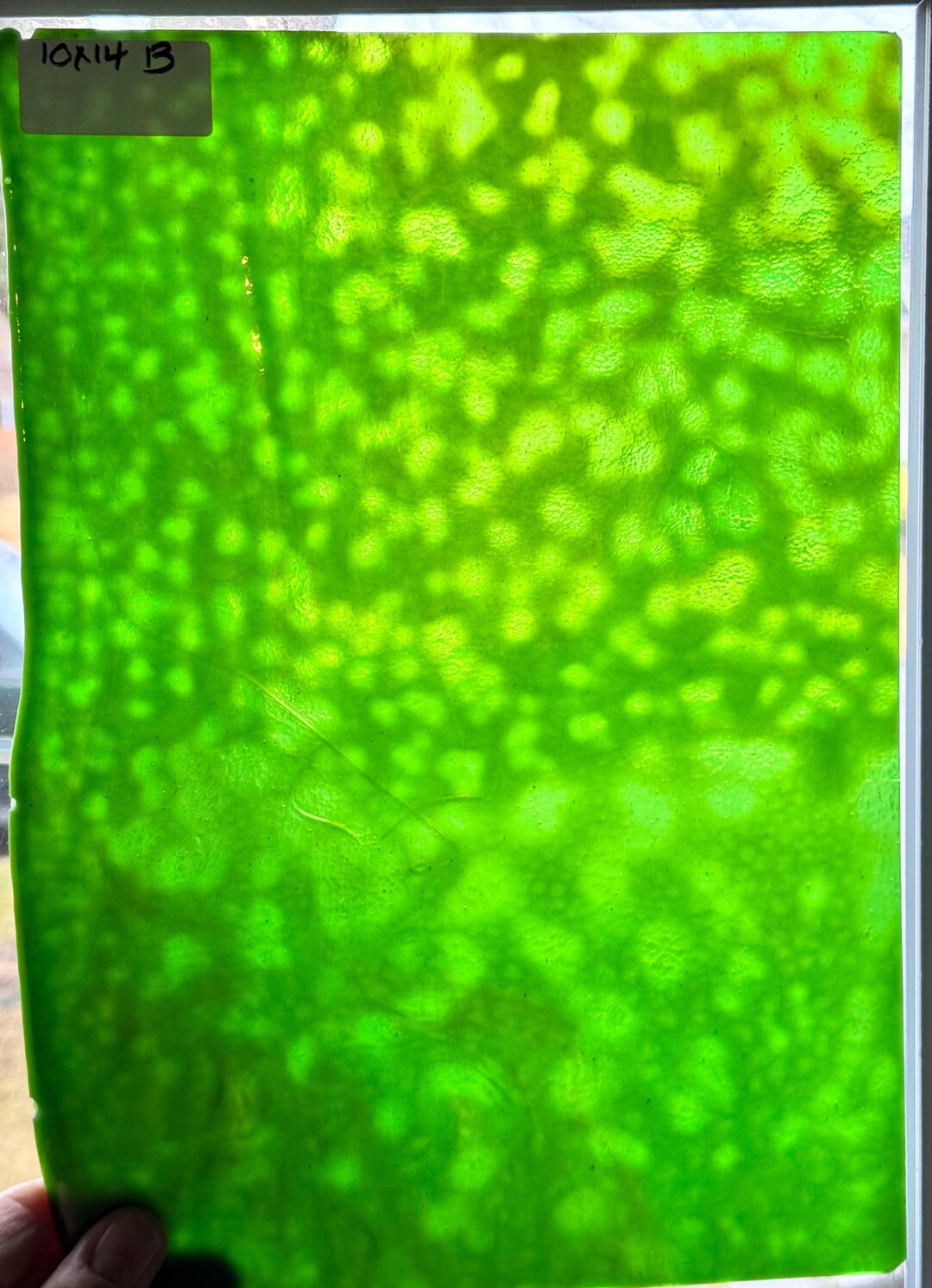 Vintage Bullseye Stained Glass Sheet, Green Mottled, 10”x14” B - Etsy