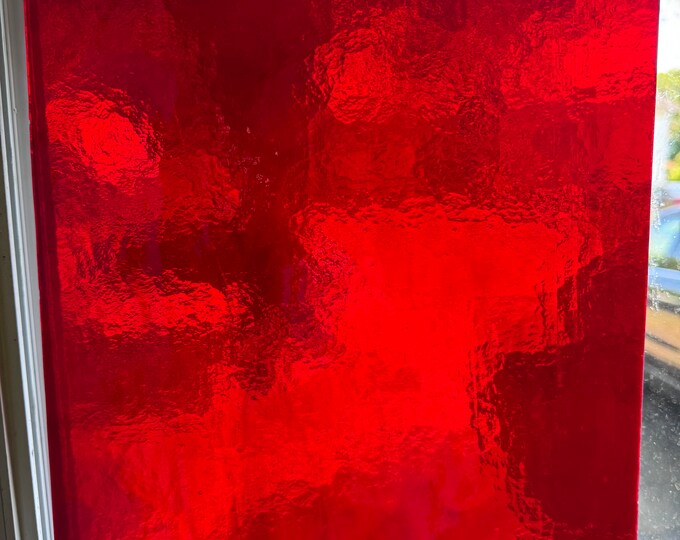 Old Rare Ruth Art Glass Sheet- Red - Etsy