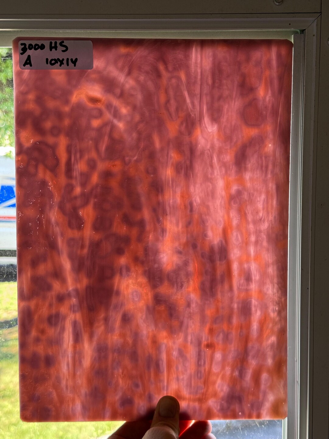 Vintage Youghiogheny Stained Glass Sheet, 3000 HS, Gold/mauve, 10”x14 ...