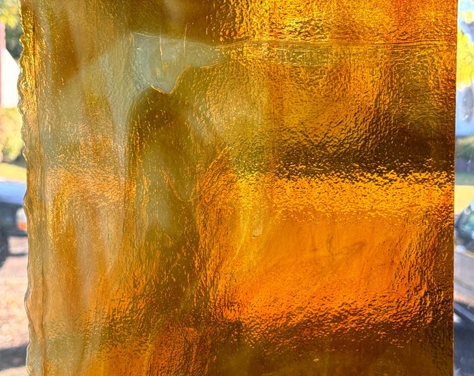 Vintage Uroboros Stained Glass Sheet, Honey Gold Translucent, 10”x14 ...