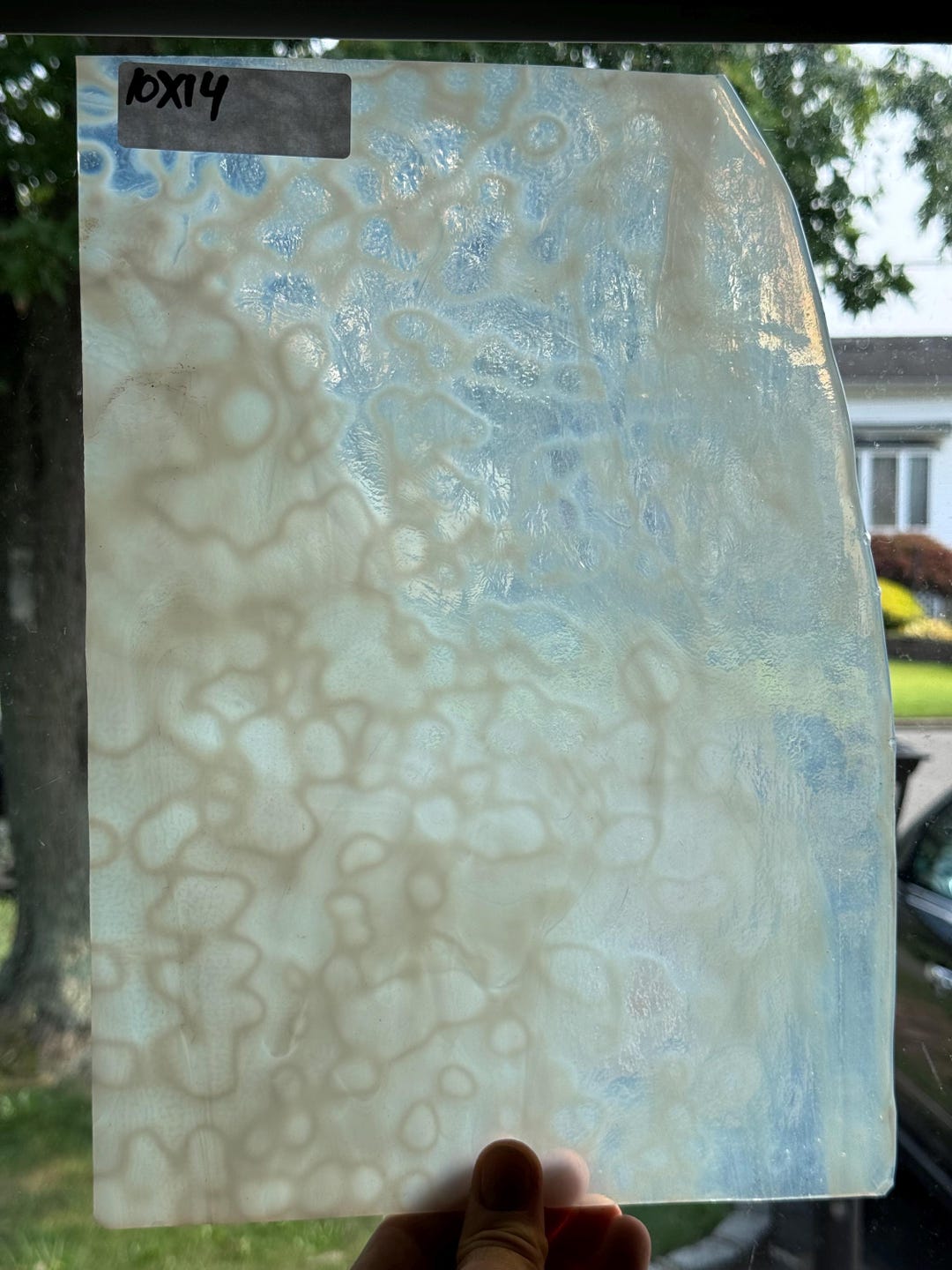 Vintage Youghiogheny Stained Glass Sheet, Hs White Mottled, 10”x14” - Etsy