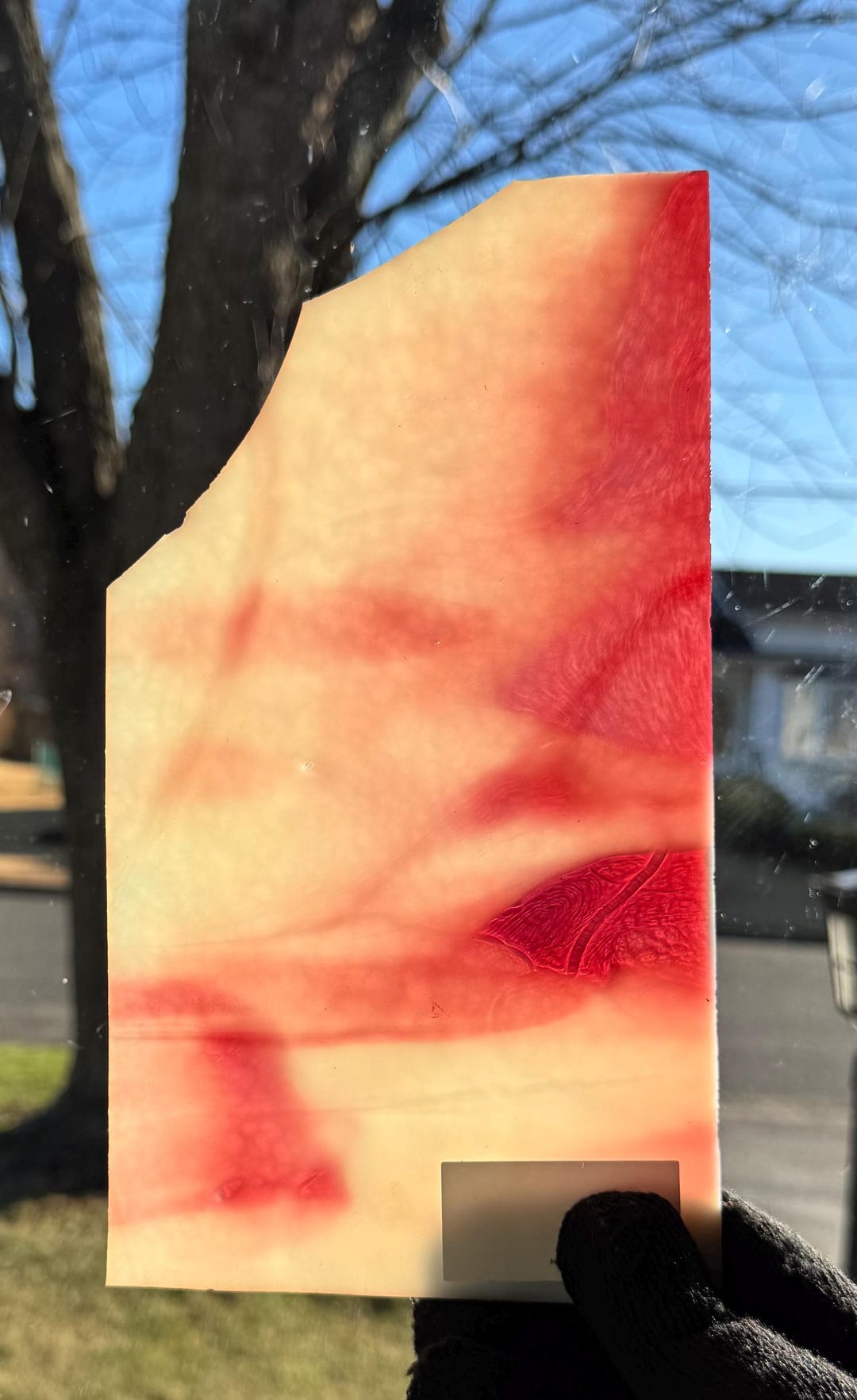 5x9 Vintage Bullseye Pink/white Art Glass - Etsy