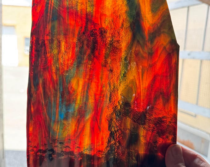 Rare Vintage Ruth Glass ~multicolored Beauty, 6.5”x10” - Etsy