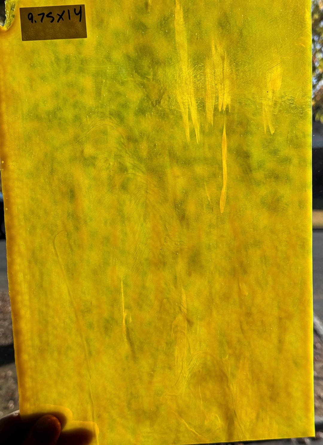 Vintage Bullseye Stained Glass Sheet, Bright Yellow, 9.75”x14” - Etsy