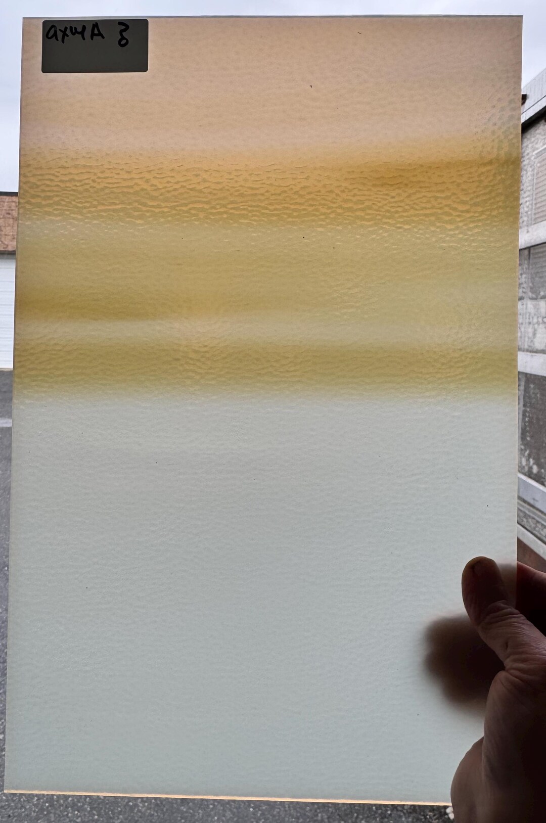 Vintage Stained Glass Sheet, White/amber Textured, 9”x14” A - Etsy