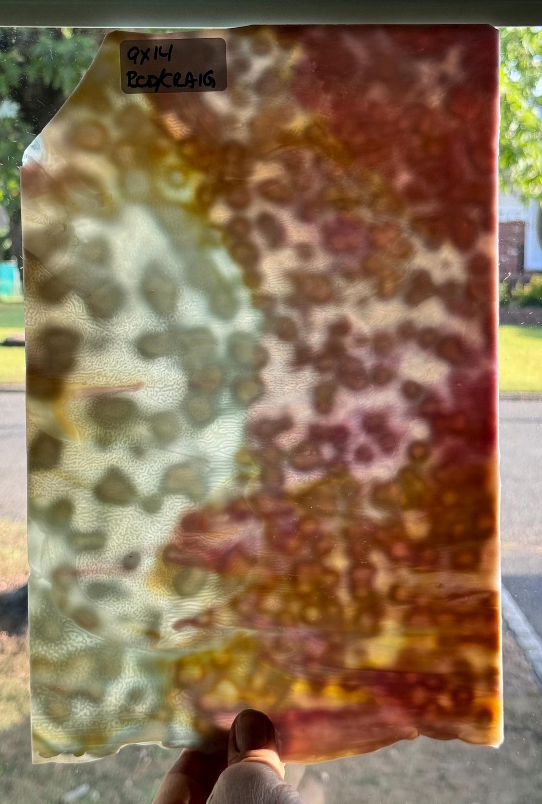 Rare Oceana Santa Cruz Rod Craig Stained Glass Sheet, Soft Pink/yellow ...