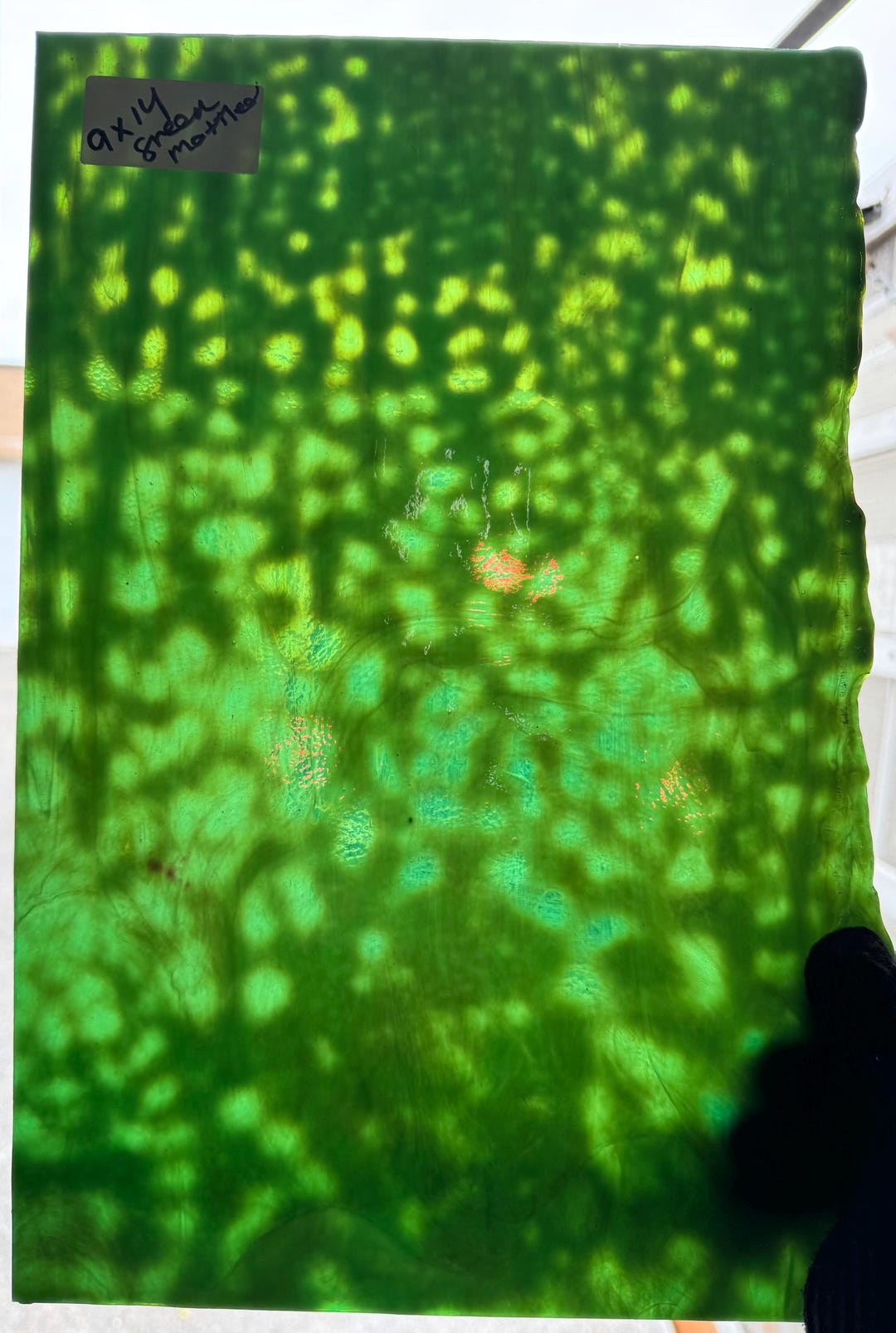 Vintage Bullseye Art Glass Sheet~green Mix Mottled, 9”x14” - Etsy