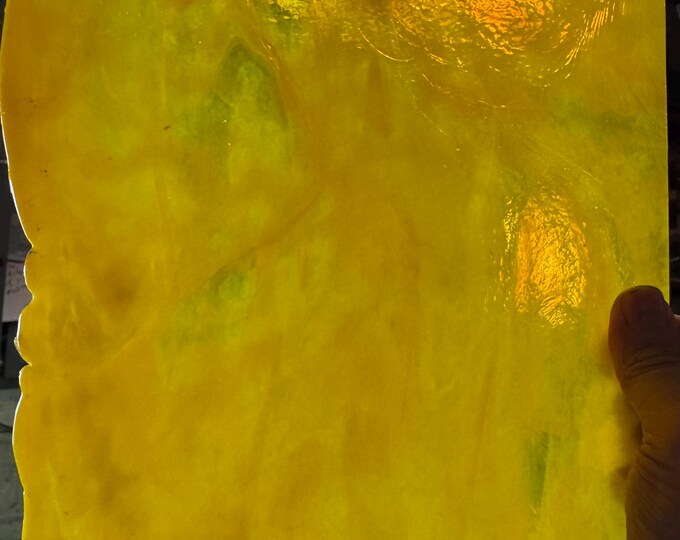Chicago Bright Yellow Art Glass Sheet, 8”x11.5” B - Etsy