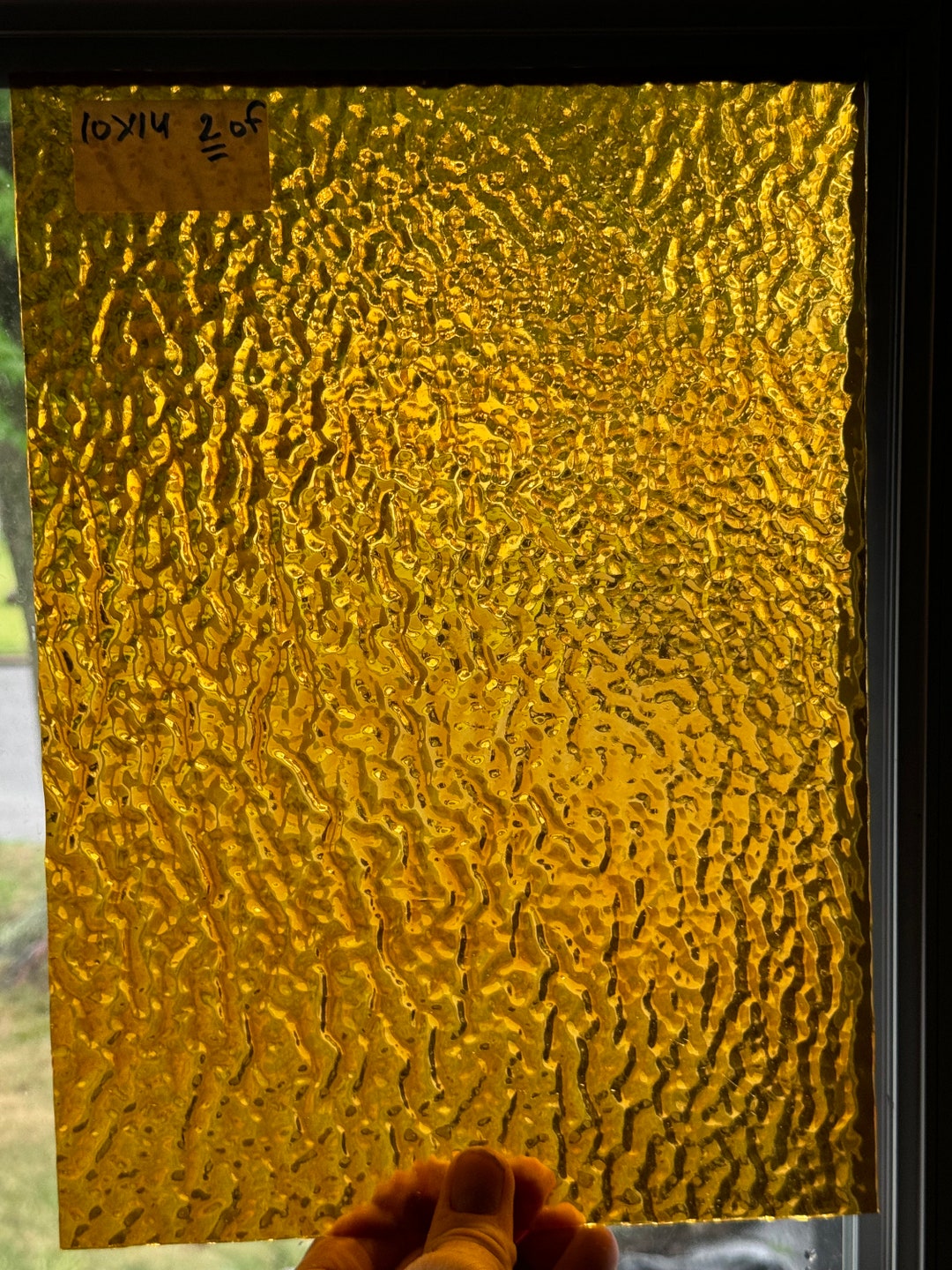 Vintage Stained Glass Sheet, Ripple, Gold, 10”x14” - Etsy