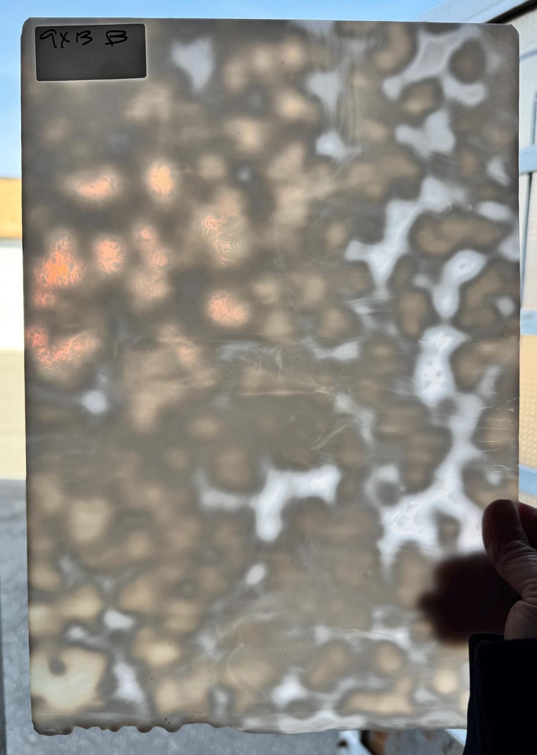 Oceana Santa Cruz Stained Glass Sheet, White Mottled, 9”x13” B - Etsy