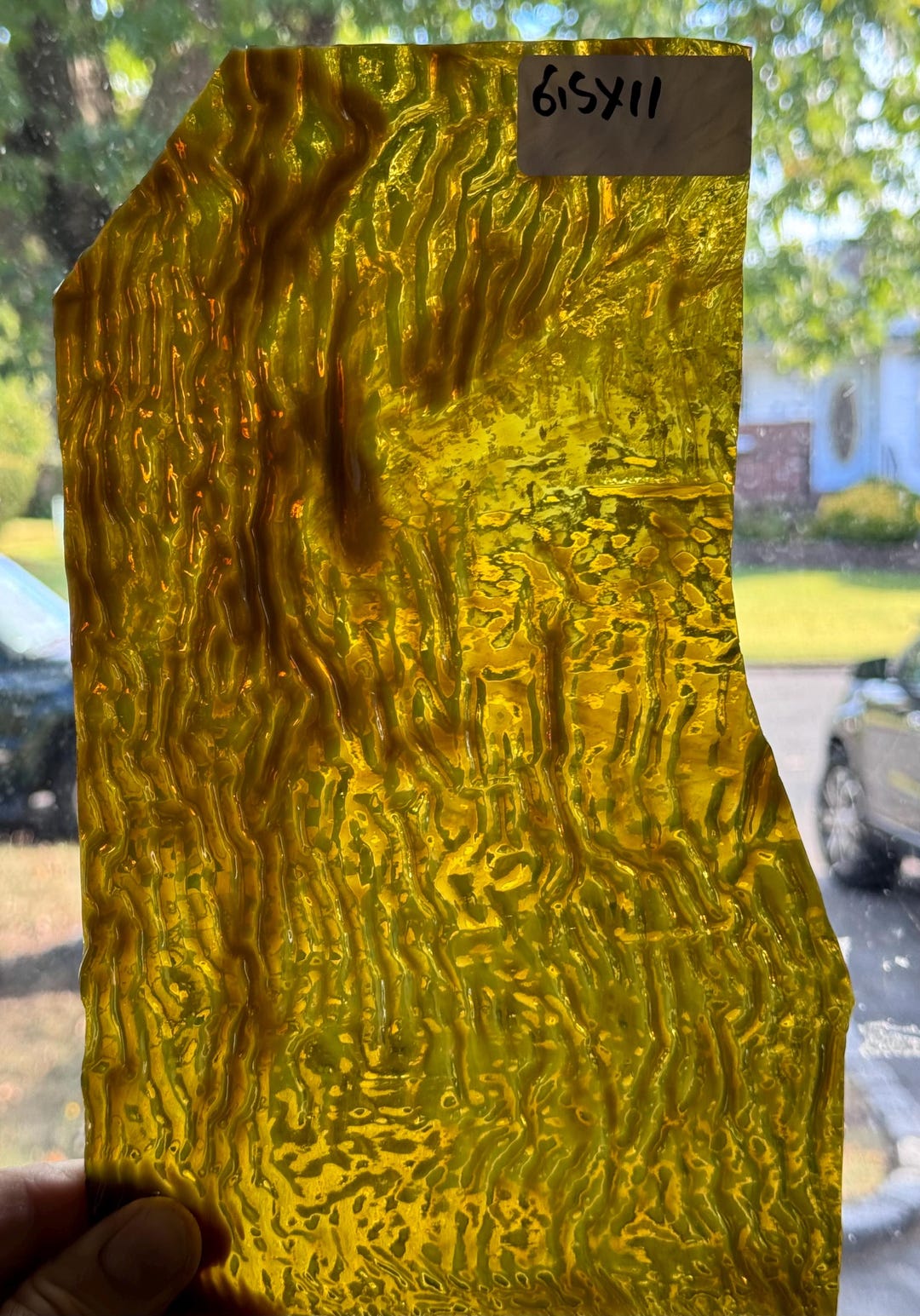 Vintage Ripple Stained Glass Sheet, Olive Green, 6.5x11 - Etsy