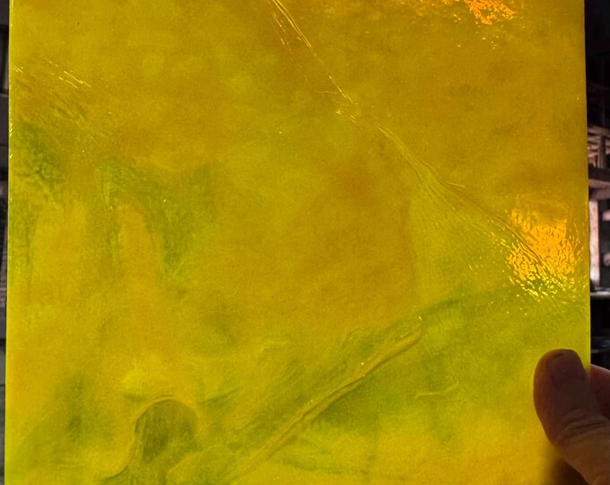 Chicago Bright Yellow Art Glass Sheet, 8”x11.5” A - Etsy