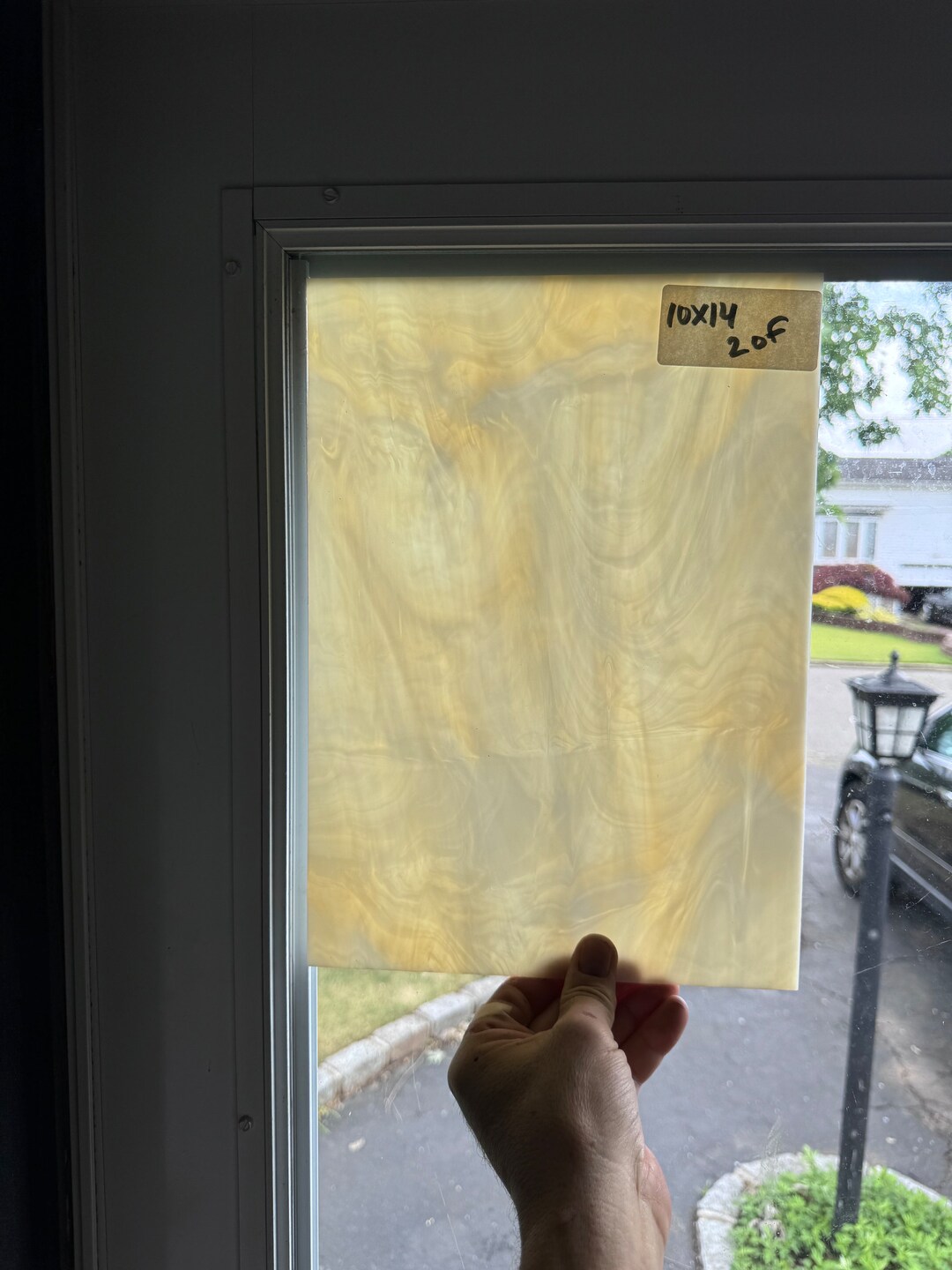 Vintage Spectrum Stained Glass Sheet, Honey/white/yellow 10x14 - Etsy