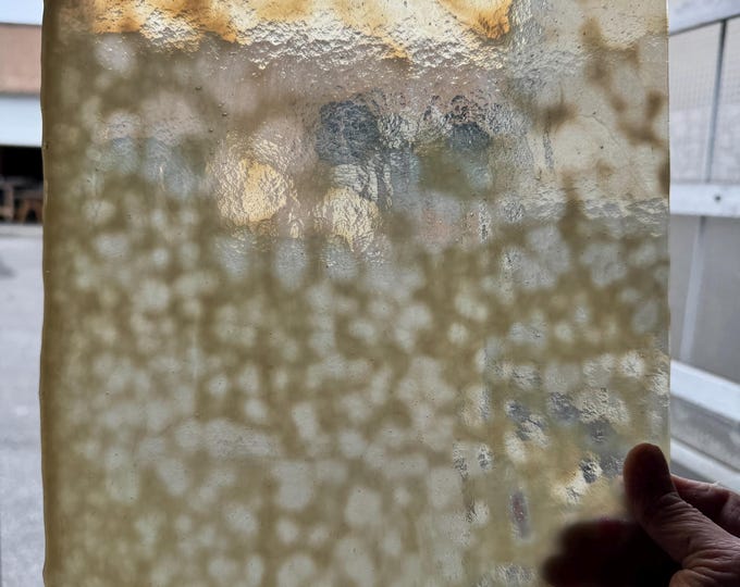 Vintage Bullseye Lacy Sandy Beige Stained Glass Sheet, 9.5”x14” A - Etsy