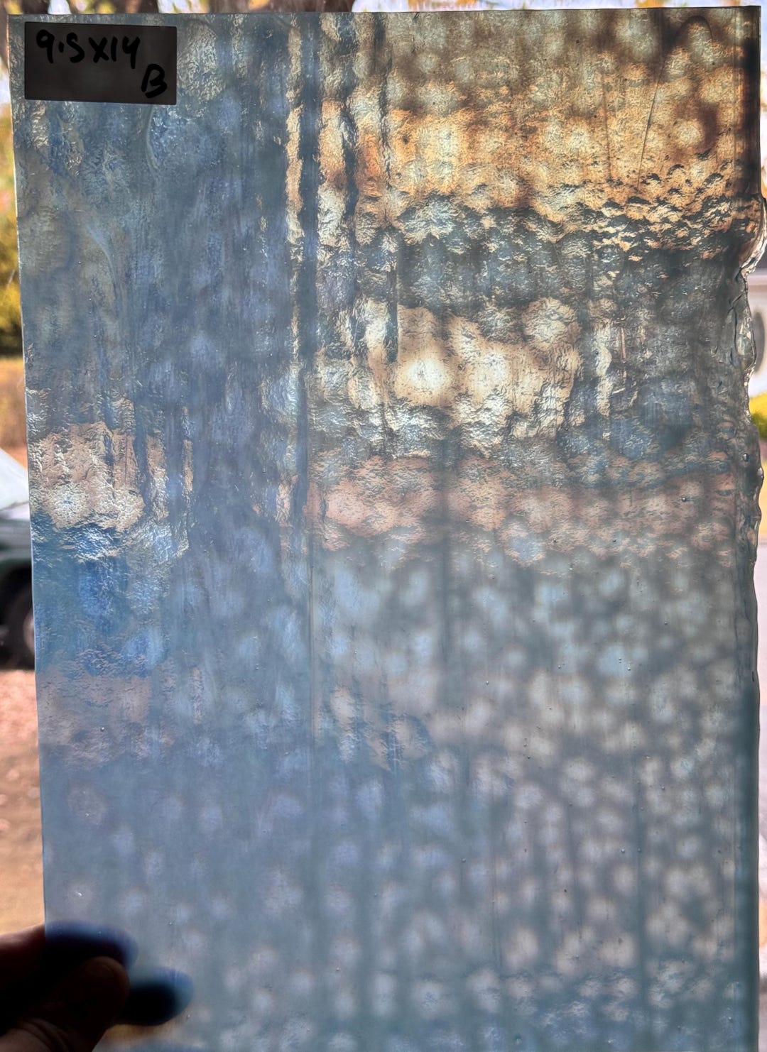 Vintage Bullseye Stained Glass Sheet, Milky Blue, 9.5x14 B - Etsy