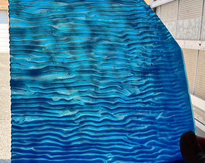 7”x11” Rare Oceana Santa Cruz Blue Ripple Glass - Etsy