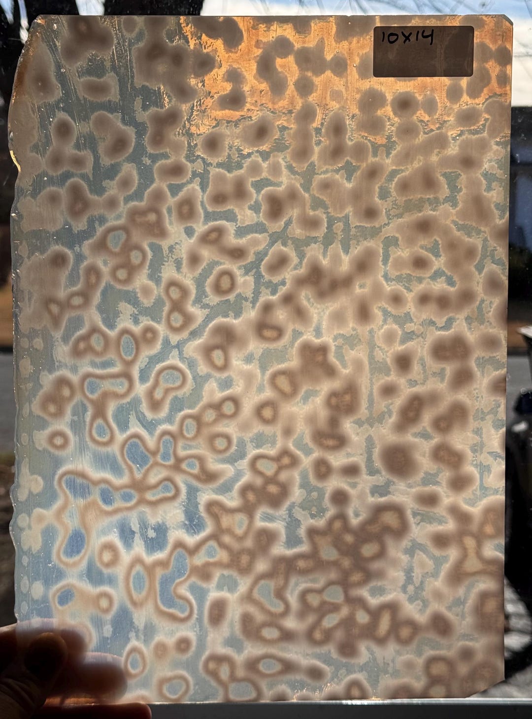 Vintage Youghiogheny Stained Glass Sheet, HS Creamy White Mottled, 10 ...