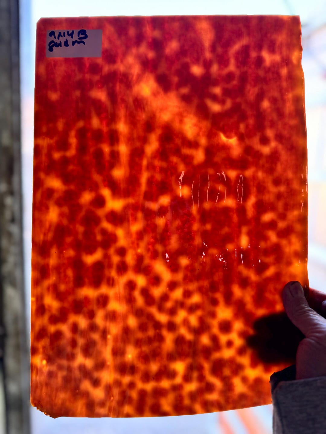 Vintage Bullseye Gold Mottled Stained Glass Sheet, 9”x14” B - Etsy