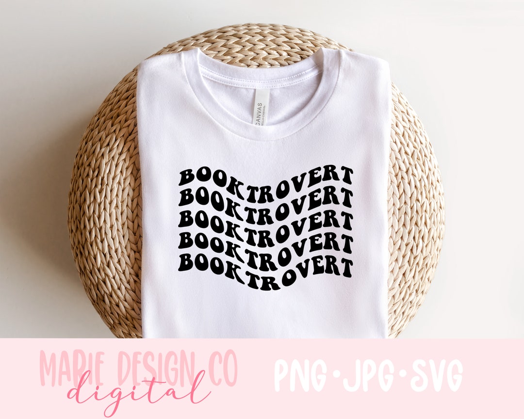 Booktrovert Svg, Retro Book Lover Svg, Svg for Book Lovers, Book Shirt ...