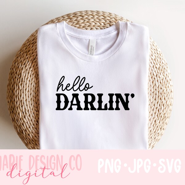 Hello Darlin Svg - Etsy