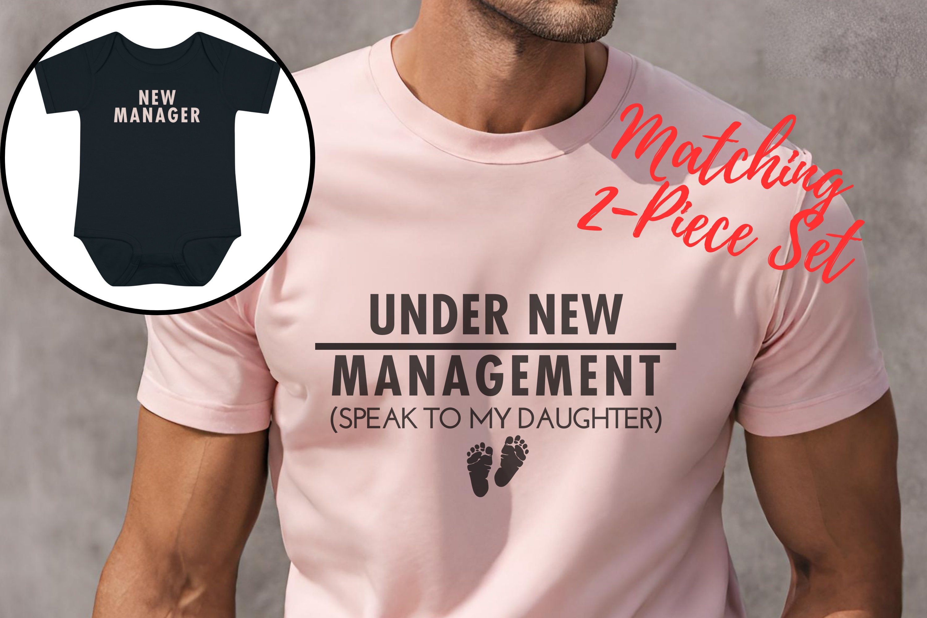 Matching Set Under New Management Shirt New Manager Baby Body Suit for ...